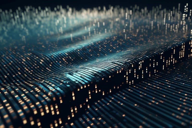 Streaming Terabytes of Binary Code Data. Generative AI Stock ...