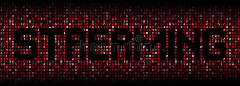 Streaming Text on Hex Code Illustration Stock Illustration ...
