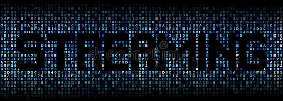 Streaming Text on Hex Code Illustration Stock Illustration ...