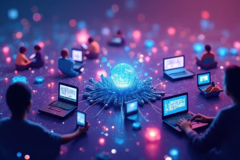 Streaming Video Innovations Stock Illustration - Illustration of ...