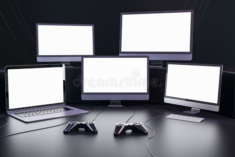 Gaming Computer Mockup Stock Illustrations – 1,568 Gaming Computer ...