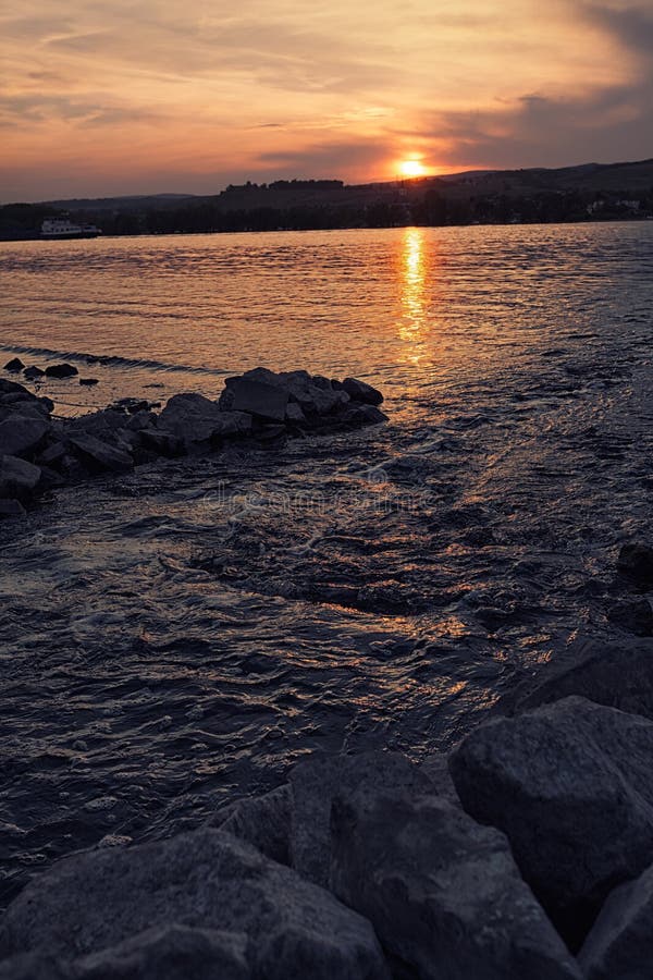 Streaming water of Rein stock image. Image of environment - 40375583