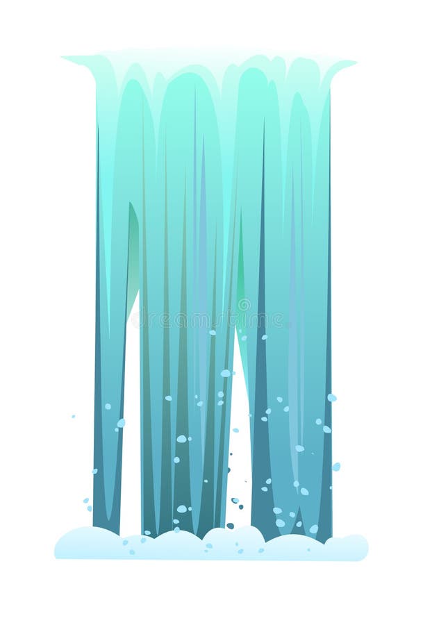 Streaming Waterfall Water. Dense Cascade Flow Downward. Fast Stream ...