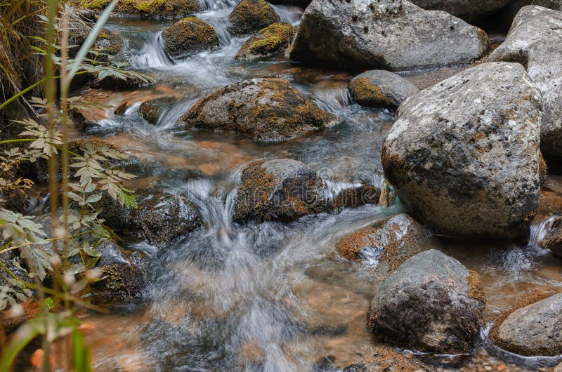 Streamlet stock image. Image of small, mountains, rock - 61369025