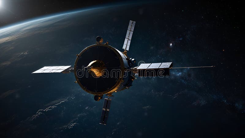 The Streamline Aesthetic of Satellites in Outer Space Stock ...