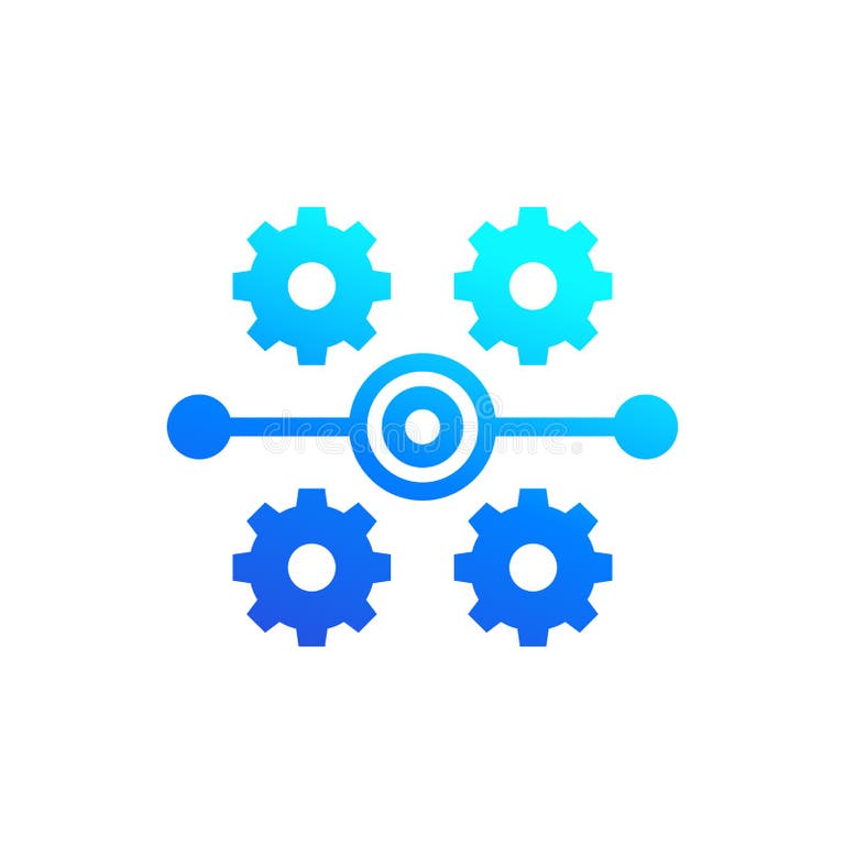 Streamline Process Icon on White Stock Vector - Illustration of ...