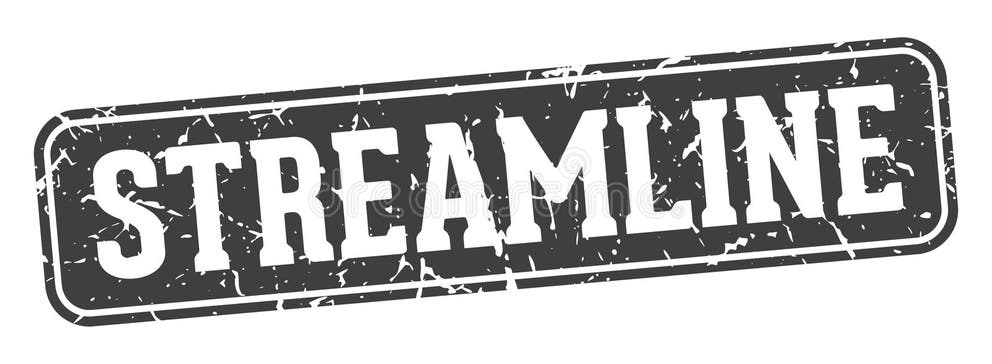 Streamline Rectangular Sign. Streamline Stamp Stock Vector ...