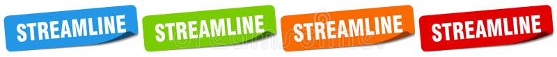 Streamline Sticker. Streamline Sticker Set on White Background Stock ...