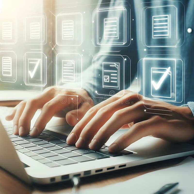 Streamline Tasks with Documents Featuring Checkbox Lists Stock ...