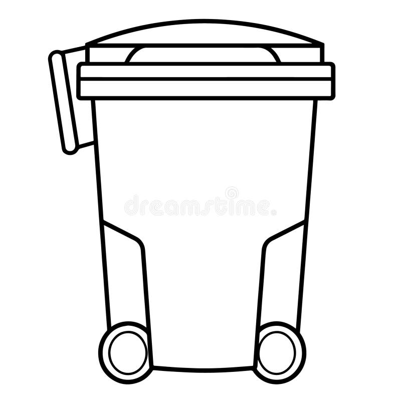 Streamline Your Designs with a Bin Outline Icon Vector, Perfect for ...