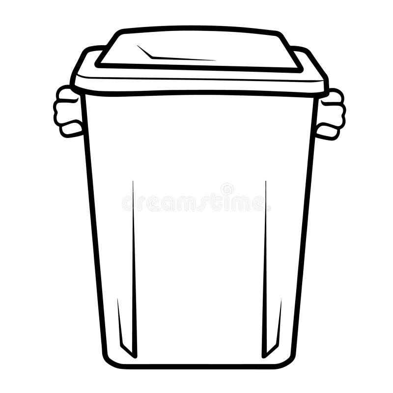 Streamline Your Designs with a Bin Outline Icon Vector, Perfect for ...