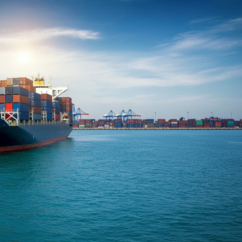 AIGenerated Cargo Mockups & Industrial Backgrounds for Logistics ...