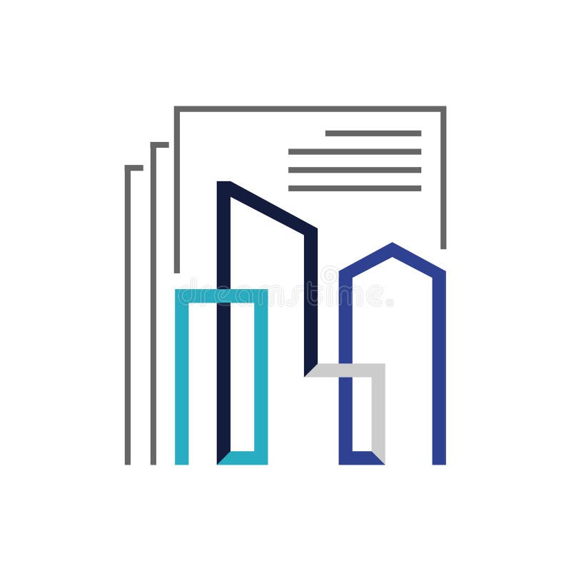 Streamlined Architectural Document Logo Graphic Design Stock Vector ...
