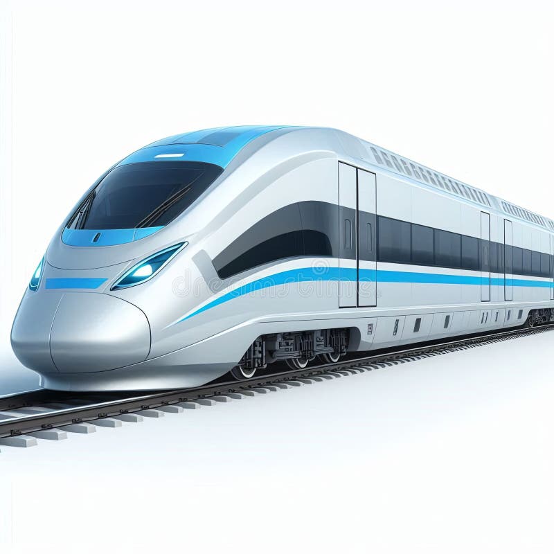 Streamlined Bullet Train Drawing Stock Illustration - Illustration of ...