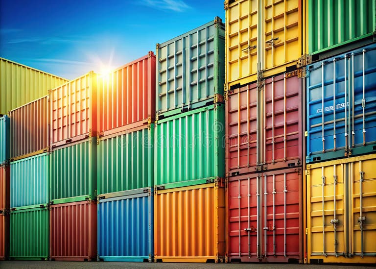 Streamlined Cargo Container Tower a Minimalist Approach To Efficient ...