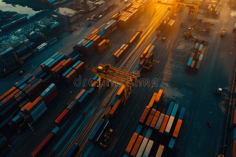 Streamlined Cargo Operations and Services. Stock Illustration ...