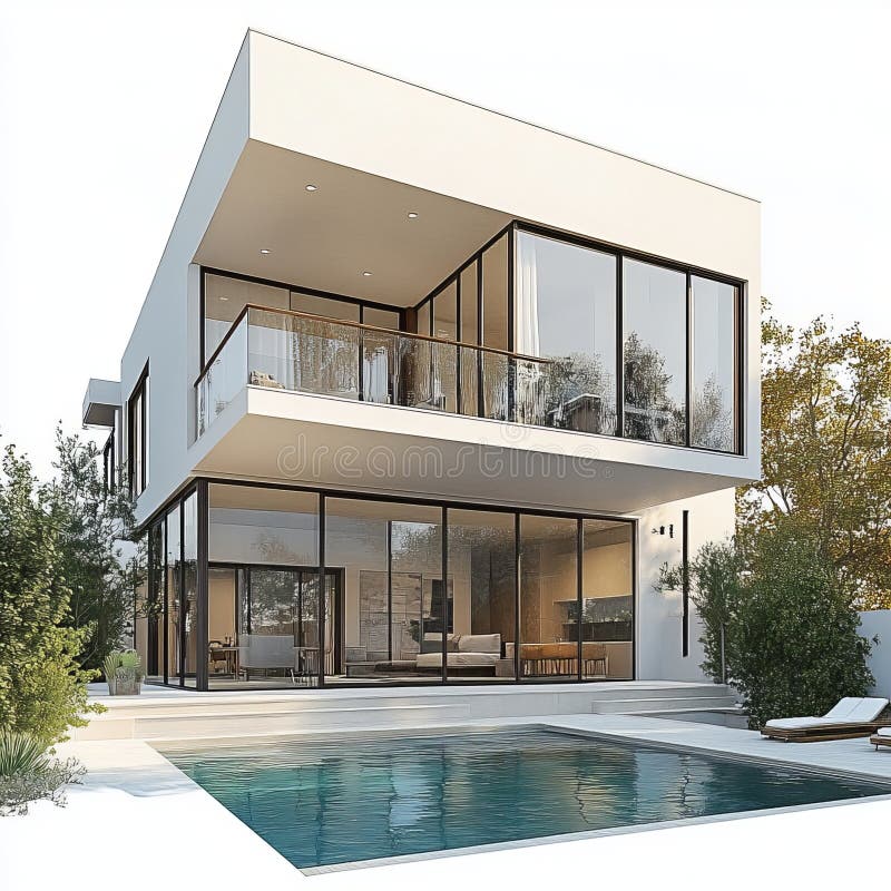 Streamlined and Current Architectural Style with Clean Geometric Lines ...