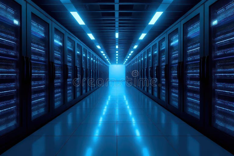 Streamlined Data Storage in Hosting Systems Stock Illustration ...