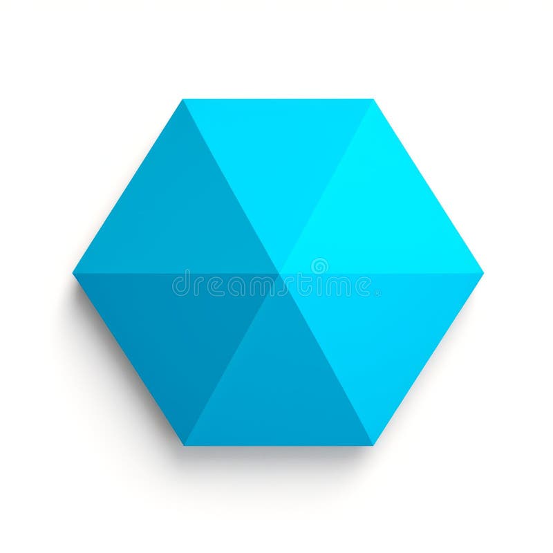 Streamlined Design: Inverted Blue Hexagon on White Background Stock ...