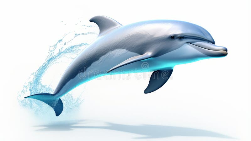 Streamlined Dolphin Jumping Image with Realistic Physically Based ...