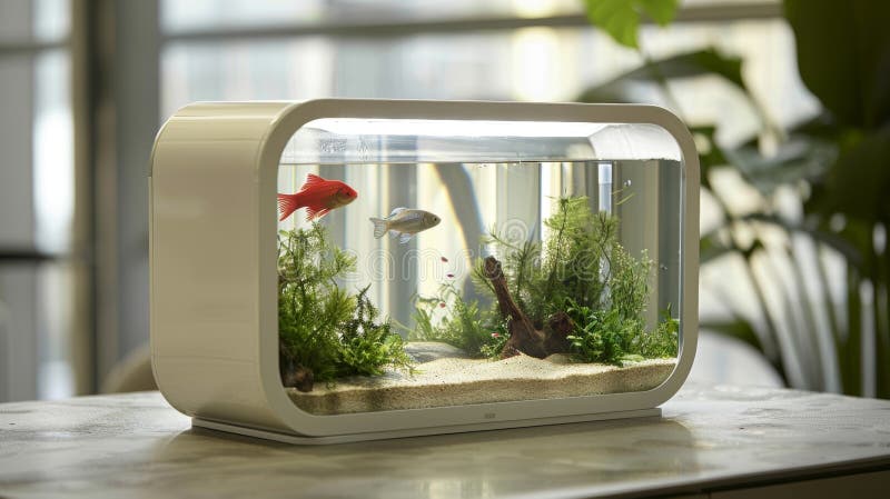 A Streamlined Fish Tank with Crisp Edges Showcasing the Fluidity and ...
