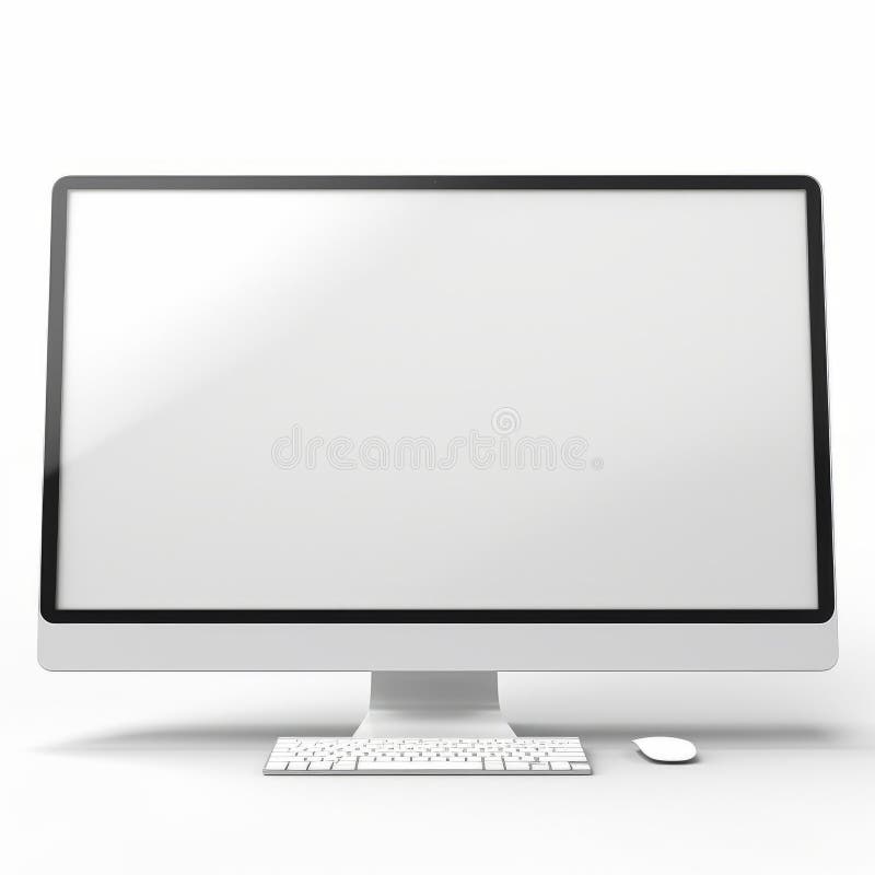 Streamlined Forms: a Bold and Graceful White Screen Computer Stock ...