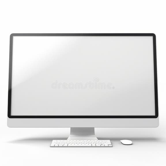 Streamlined Forms: a Bold and Graceful White Screen Computer Stock ...