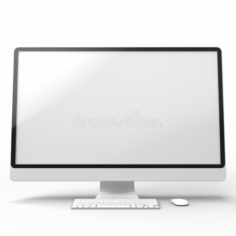 Streamlined Forms: a Bold and Graceful White Screen Computer Stock ...