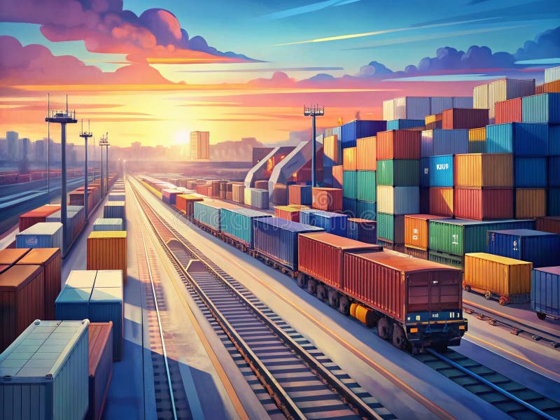 Optimizing Container Train Loading Stock Illustrations – 3 Optimizing ...