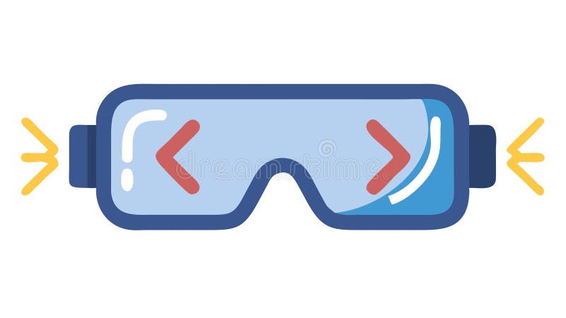 Streamlined Goggles with Forward Arrows, Speed and Vision, Vector ...