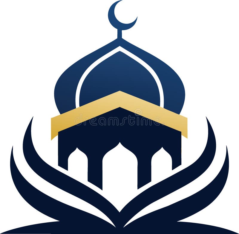 Streamlined Islamic Emblem, Vector Minimalism, White Stock Vector ...