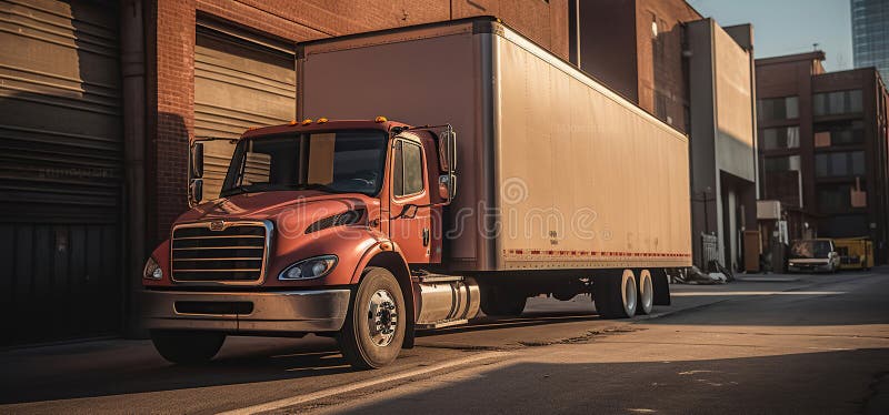 Streamlined Logistics, a Large Modern Delivery Truck with Cargo and ...