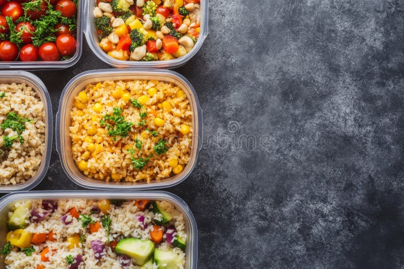 Streamlined Meal Prep Containers for Easy Meal Timing Stock Photo ...