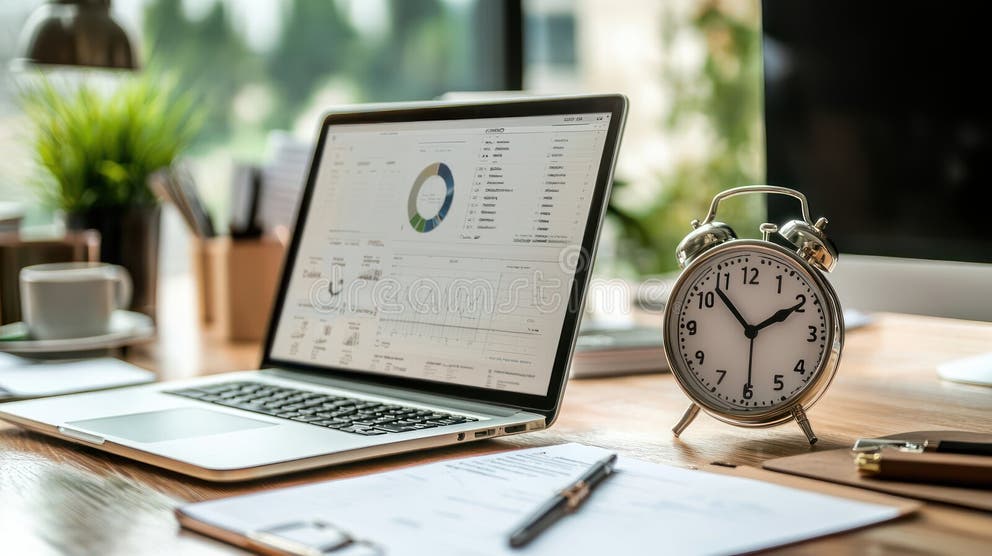 Streamlined Office Operations and Administration Stock Illustration ...