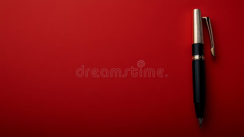 A Streamlined Pen Sits on a Glossy Surface, Ideal for Writing or ...