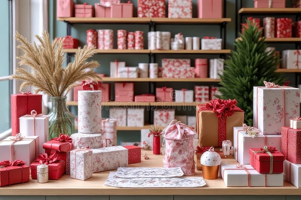 Streamlined Present Wrap Station Designs for Celebrations Stock ...