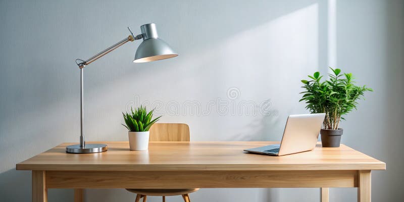 Streamlined Productivity a Modern Minimalist Office Desk Setup for a ...