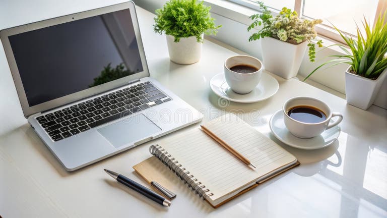 Streamlined Productivity a Modern Workspace Setup for Efficiency and Inspiration Stock ...