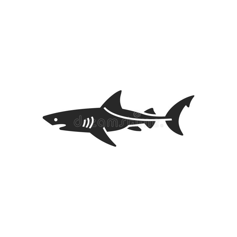 Streamlined Shark Icon stock vector. Illustration of predator - 361759593