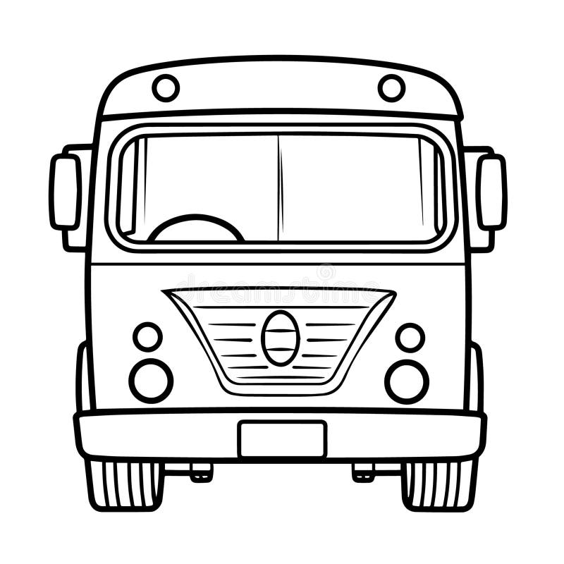 Streamlined Vector Outline of a Bus Icon for Versatile Use Stock Vector ...