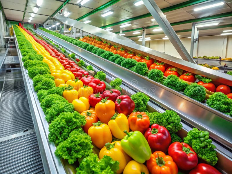 Streamlined Vegetable Processing Vibrant Produce Efficiently ...