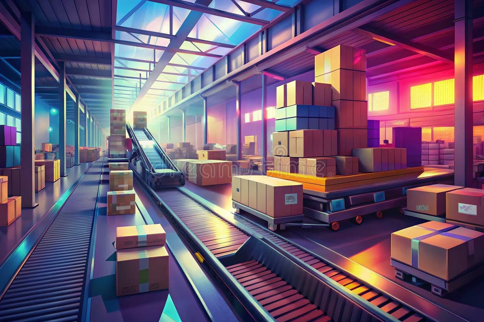 Streamlined Warehouse Logistics Optimized Package Flow on Automated ...