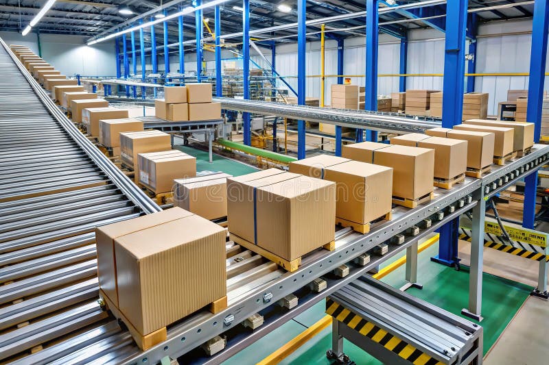 Streamlined Warehouse Operations Automated Cardboard Box Conveyor ...