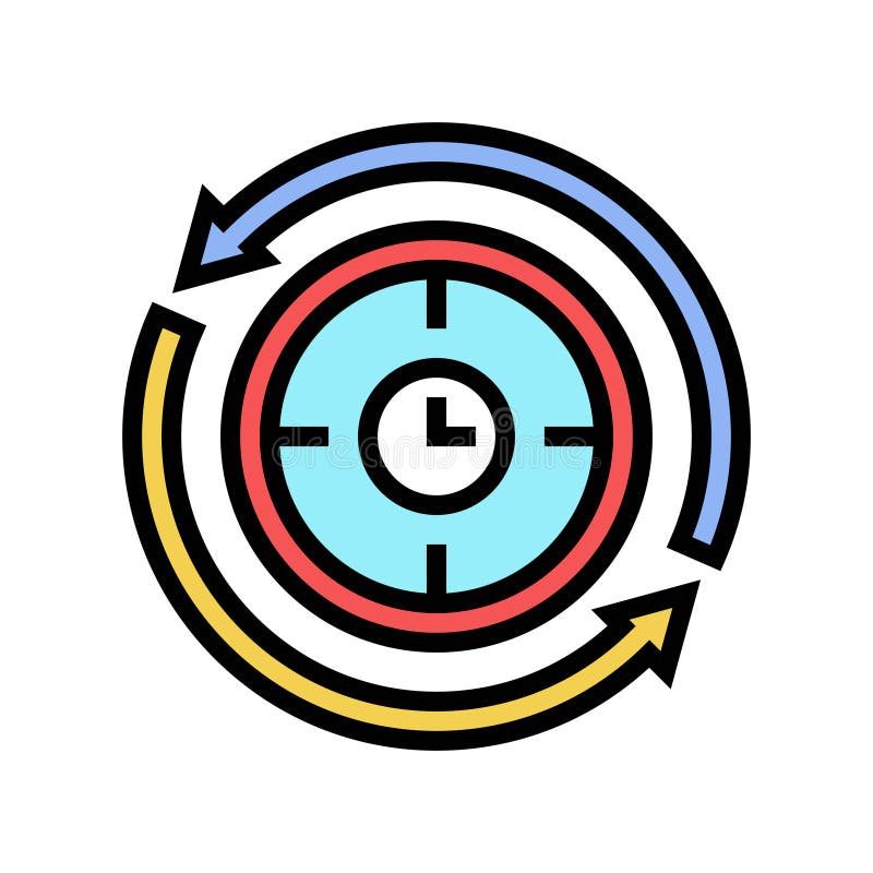 Streamlining Business Process Color Icon Vector Illustration Stock ...