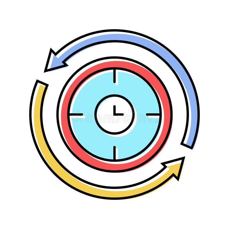 Streamlining Business Process Color Icon Vector Illustration Stock ...