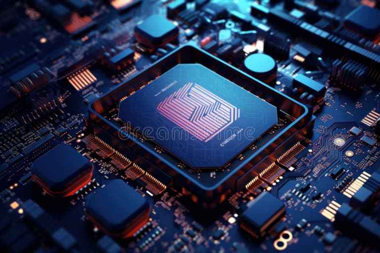 Streamlining Digitalization Processor. Generate Ai Stock Image - Image of chip, generated: 295190449