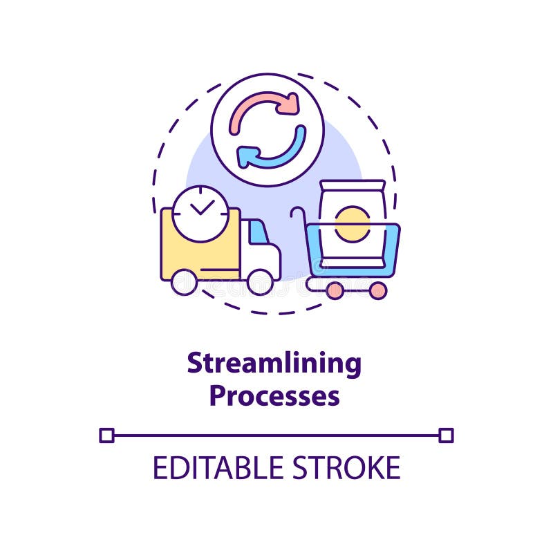 Streamlining Processes Concept Icon Stock Vector - Illustration of ...
