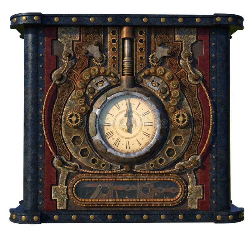 Streampunk Clock stock illustration. Illustration of steampunk - 231718276