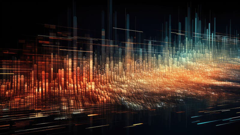 Streams Data Abstract Background Stock Illustration - Illustration of ...