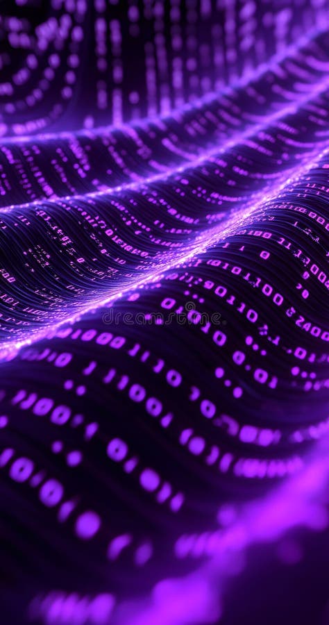 Streams of Data Flow in a Flowing Wave, Each Data Particle is a Binary ...